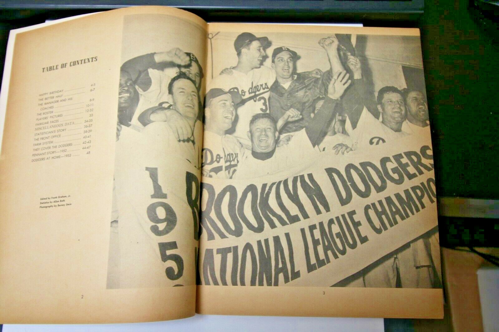 1953 BROOKLYN DODGERS MLB BASEBALL YEARBOOK VERY RARE EBBETS FIELD | eBay