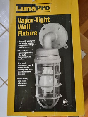 LUMA PRO VAPOR-TIGHT WALL LIGHT FIXTURE HEAVY DUTY NEW IN BOX BULB NOT ...