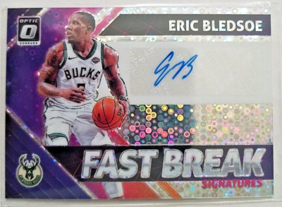 Eric Bledsoe 2018-19 Panini Optic Fast Break Auto #FB-EBS Bucks ...