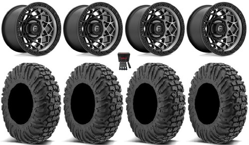 Fuel Unit 15" Wheels Gunmetal 34" MotoVator Tires Polaris Sportsman ...