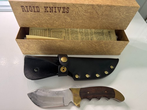 Rigid Skinner R-7 Fixed Blade Knife-USA-Rosewood Finger Groove- 1970s ...