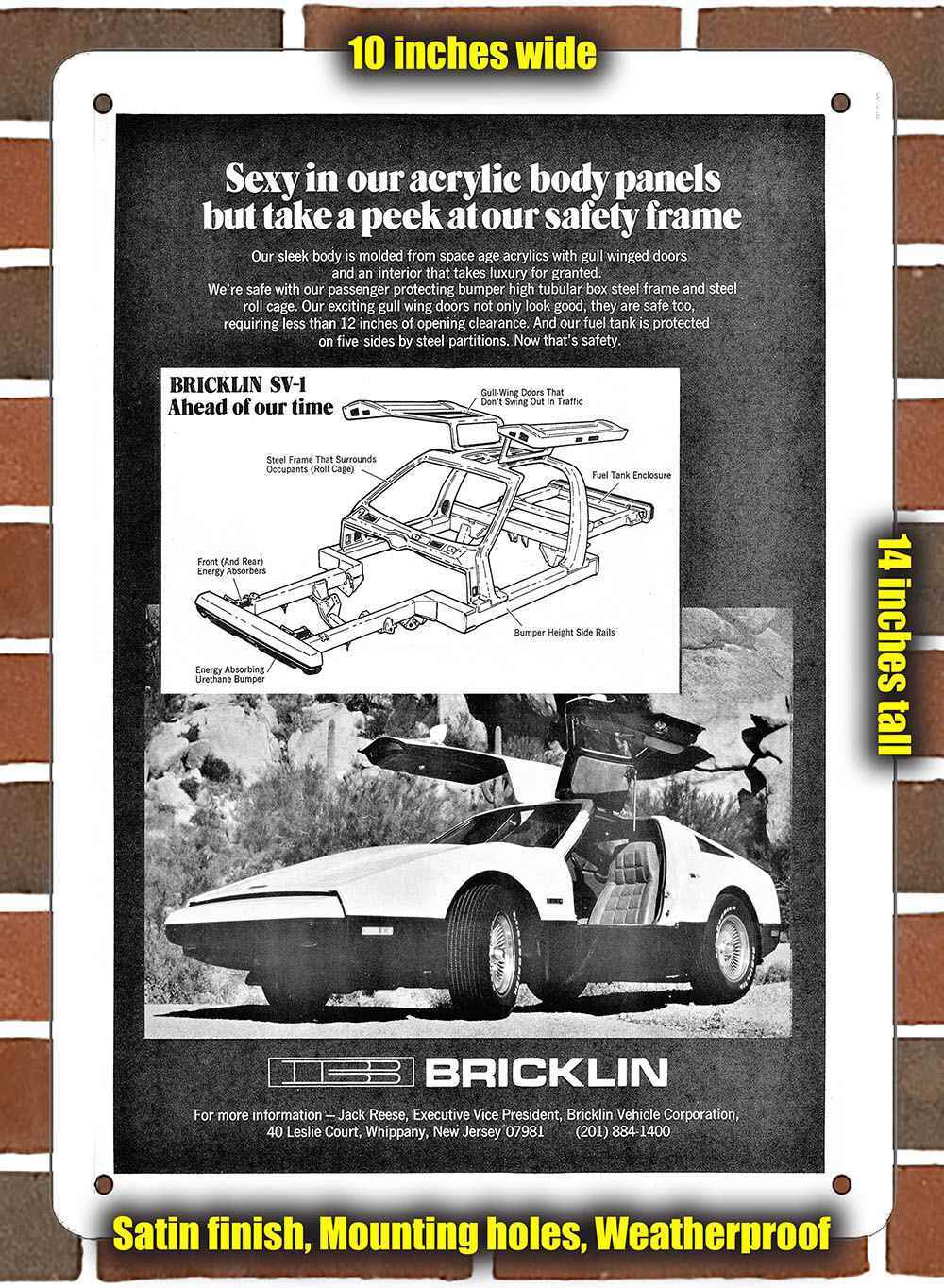 Metal Sign - 1974 Bricklin SV-1 Automobiles- 10x14 inches | eBay