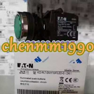 1PC NEW EATON MOELLER Self-reset button with light A22-RLT-GN/K10/F/LED ...