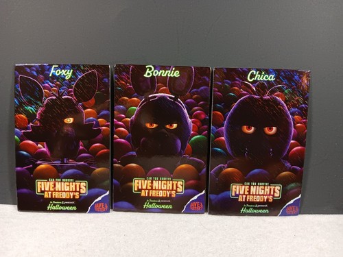 Five Nights At Freddy's Set of 3 Dave and Busters Power Card Limited Ed ...