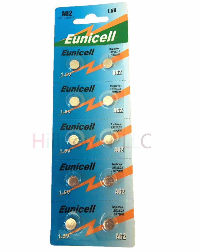 30 pcs AG2 LR59 LR726 G2 396A 397 196 Card 1.5V 0% Hg Alkaline Battery ...