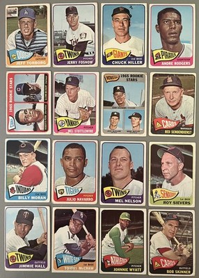 Lot of 16 Different 1965 Topps Baseball High Numbers (#523-598) - low ...