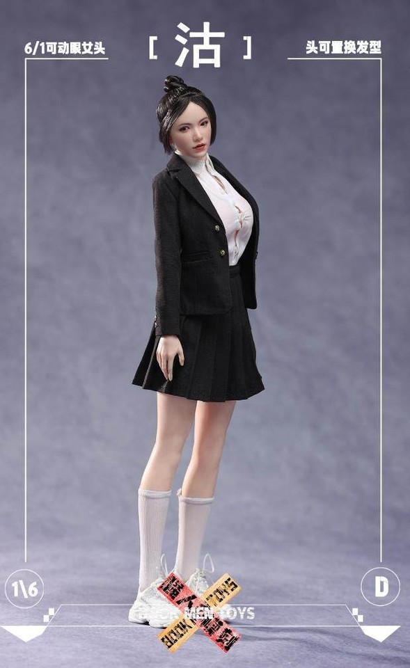 BOOK MEN TOYS BM02D 1/6 Bun Hairstyle Woman Head Sculpt For 12" Figure ...
