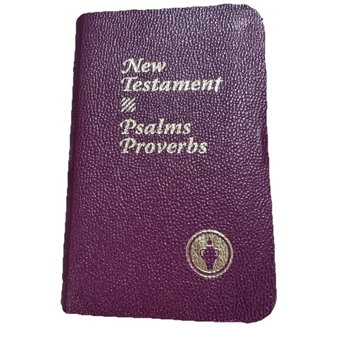 New Testament Psalms Proverbs GIDEON BIBLE Pocket Mini Red | eBay