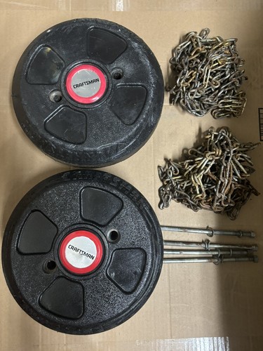 Craftsman Pair of 33LB Tractor Wheel Weights, Chains And Hardware | eBay