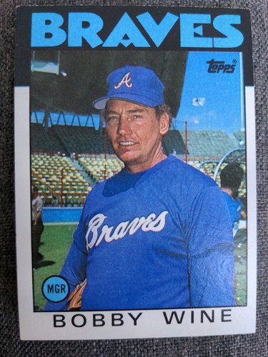 1986 Topps Baseball # 57 Bobby Wine Braves Manager/Checklist - NM! | eBay