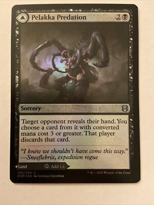 Pelakka Predation/ Pelakka Caverns Foil -Zendikar Rising- MTG-Near Mint ...