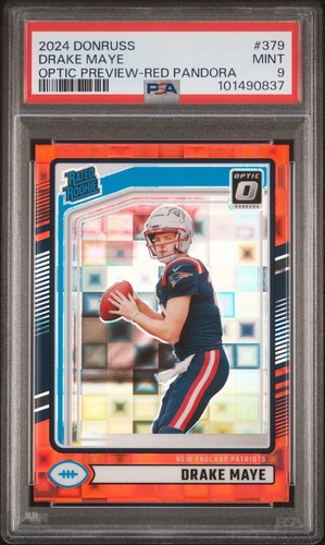 2024 PANINI DONRUSS OPTIC PREVIEW-RED PANDORA #379 DRAKE MAYE ROOKIE RC ...