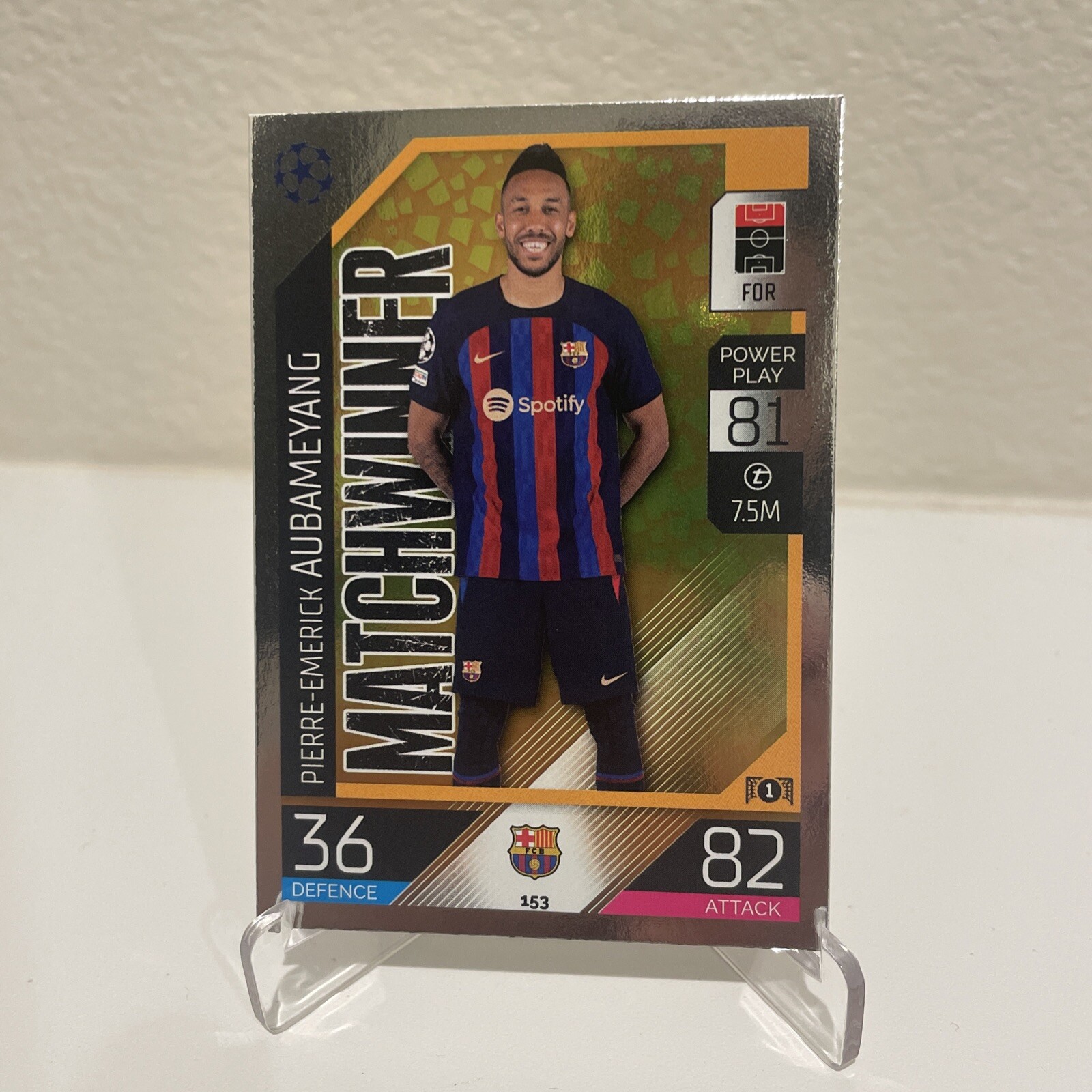 2022-23 TOPPS Match Attax Pierre-emerick Aubameyang MATCHWINNER FOIL ...