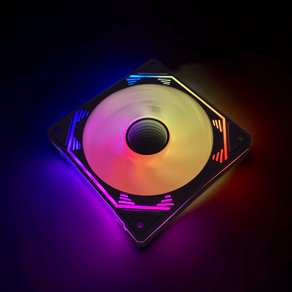 120mm Case Fan Cooler 4PIN PWM 5V 3PIN ARGB Case Radiator(Black Reverse ...