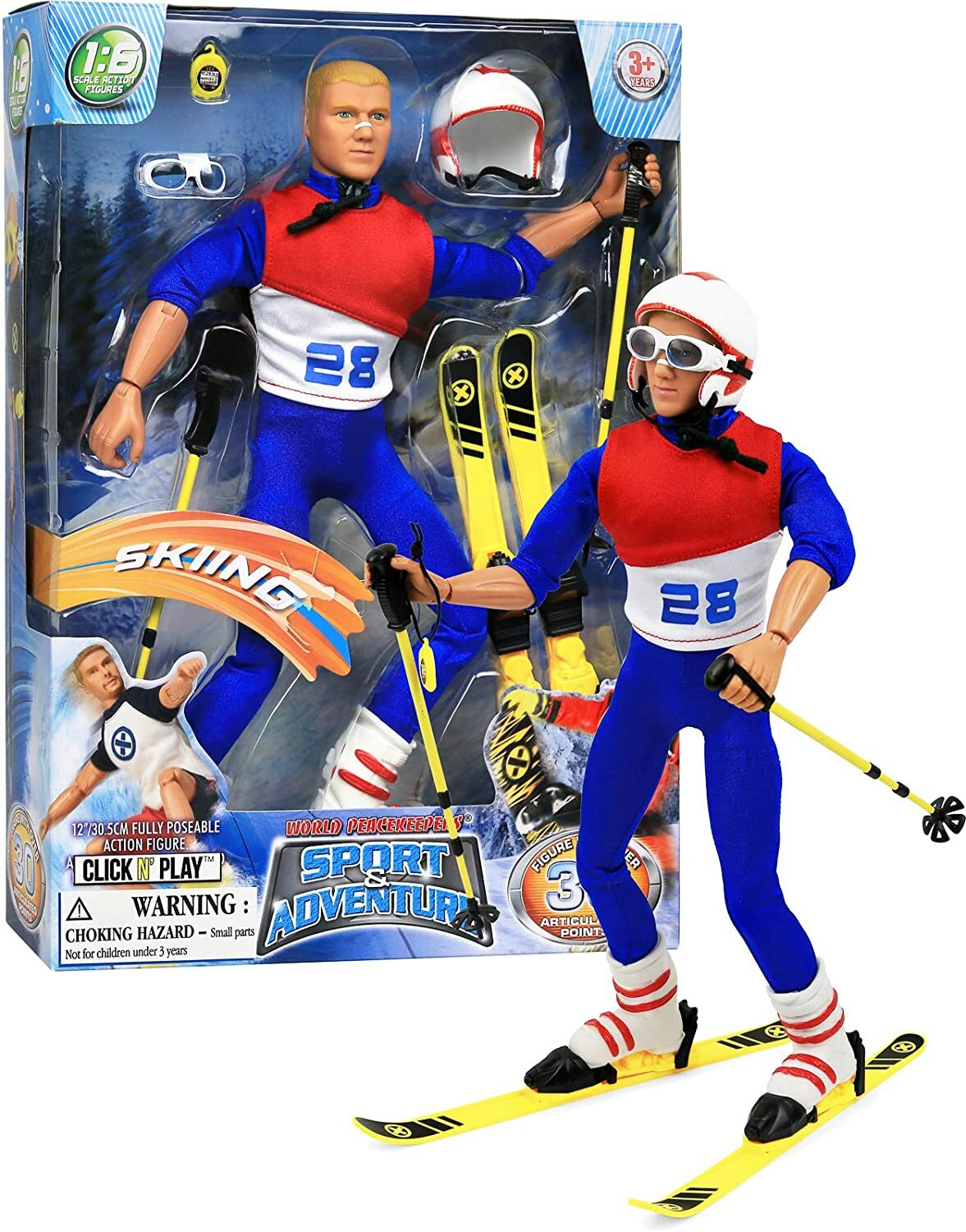 World Peacekeepers - Sports & Adventure Skiing 12" Action Figure Play ...