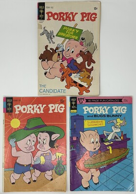Porky Pig Gold Key Vintage Comic Books #37, #38, & #51 With Bugs Bunny 1971-1973 | eBay