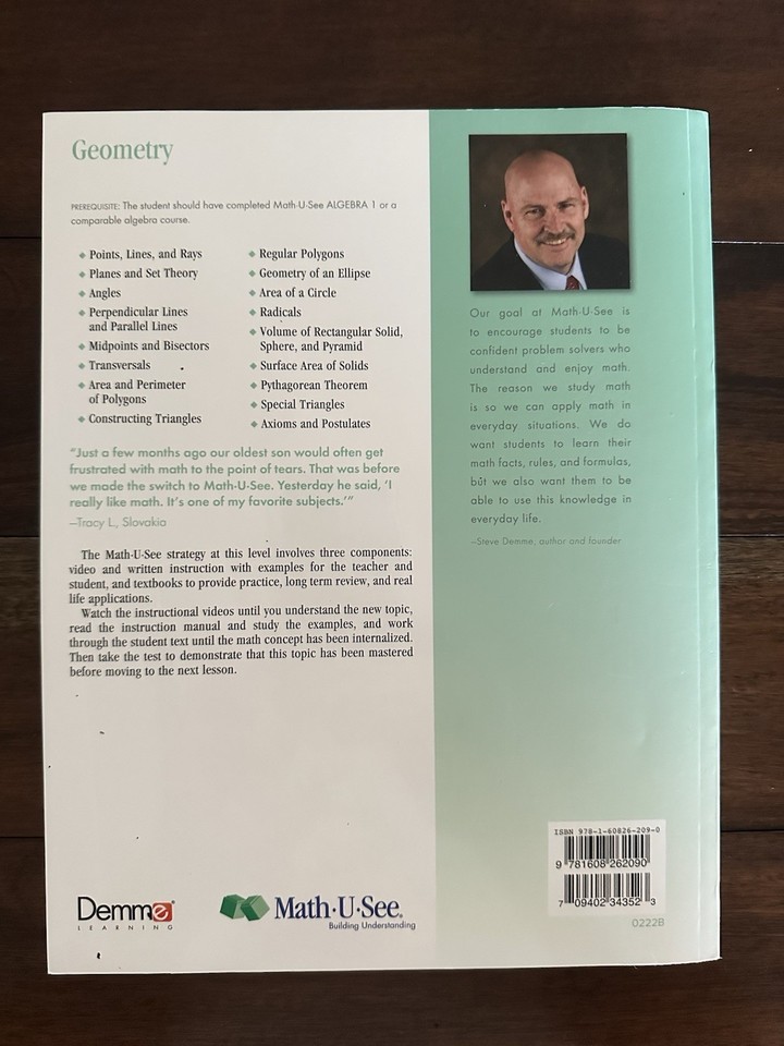 Geometry Math-U-See Instruction Manual and DVD Set | eBay