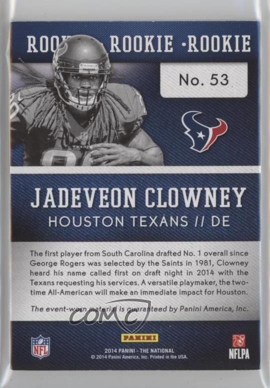2014 Panini National Convention Rookie Jerseys /99 Jadeveon Clowney #53 ...
