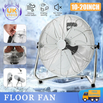 20" Floor Fan 4 Speed High Velocity Standing Electric Air Cooling Fan ...