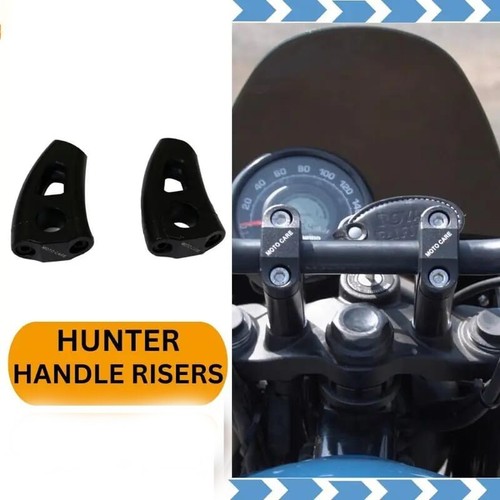 "HANDLEBAR RISER, BLACK" FIT FOR ROYAL ENFIELD HUNTER 350 | eBay Australia
