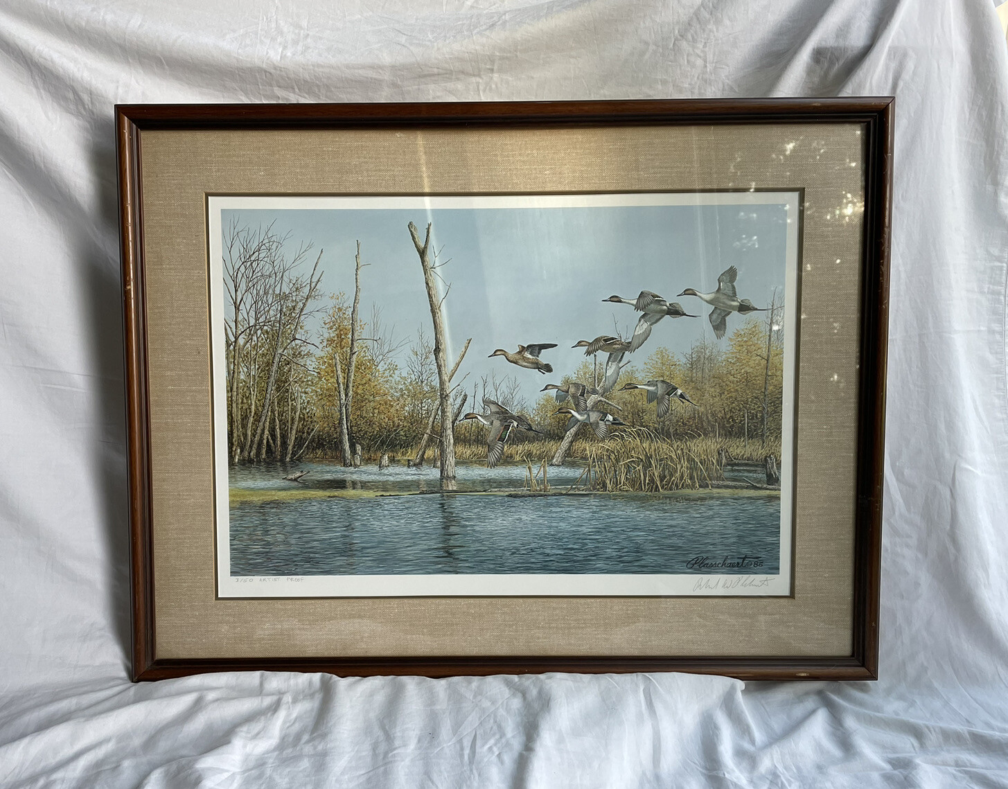 1985 RICHARD PLASSCHAERT Framed Numbered & Signed Artist Proof Print 3/ ...