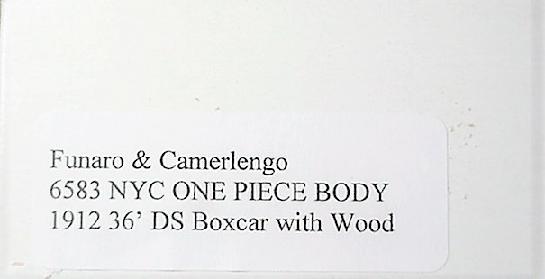 Funaro F&C HO New York Central NYC 1912 36' Boxcar Kit 6583 | eBay