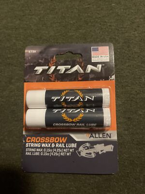 Allen Co. Titan Crossbow Bow String Wax for Synthetic Bowstrings + Rail ...