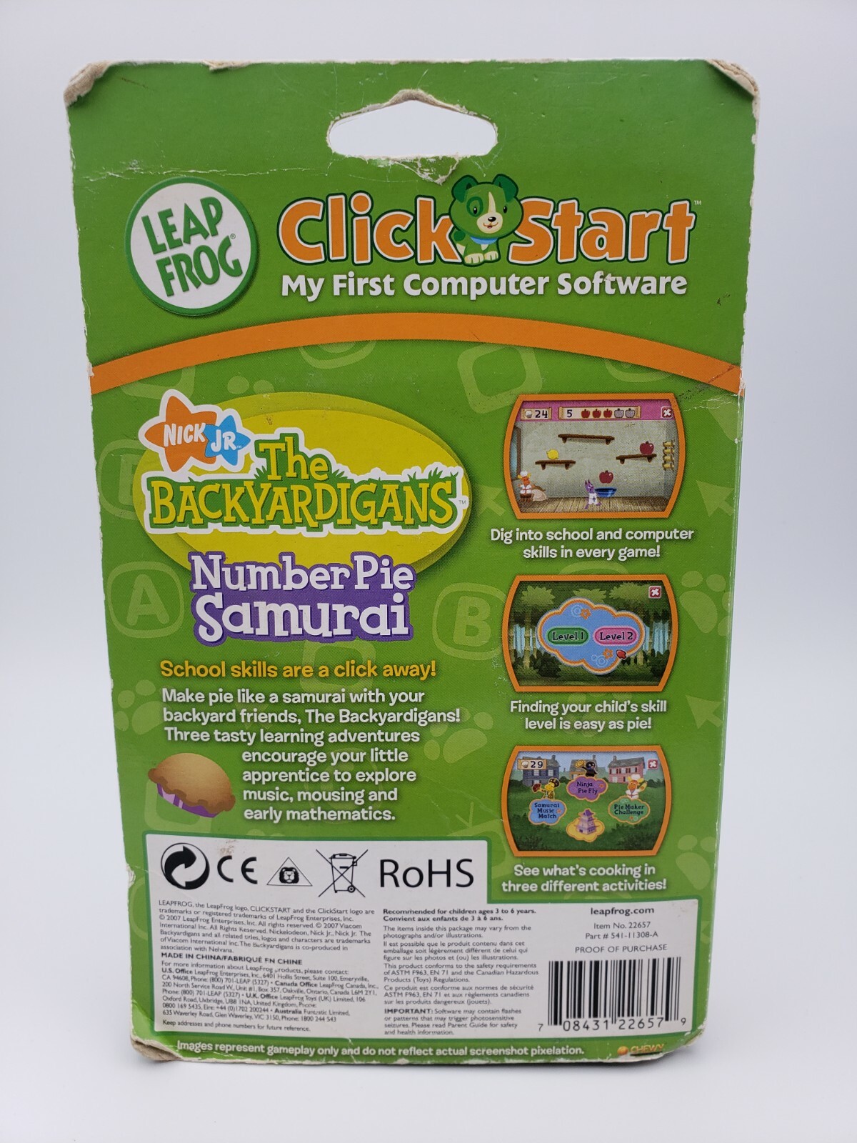 LeapFrog Click Start The Backyardigans Number Pie Samurai Nick Jr ...