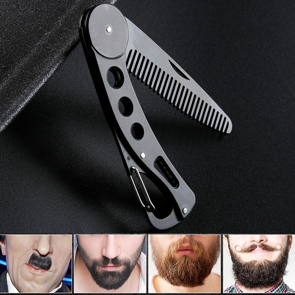 Anti Static Mustache Comb Folding Beard Styling Comb Portable Hair Comb ...