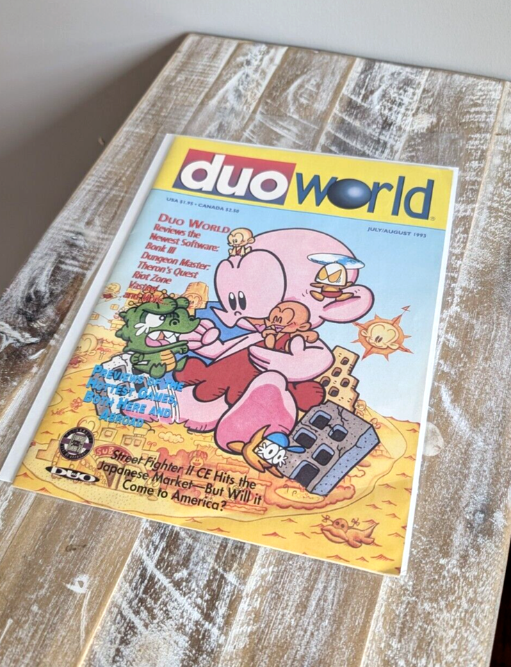 DUO WORLD MAGAZINE Jul/Aug 1993 COMPLETE Turbo Grafx 16 Bonk 3 Riot ...