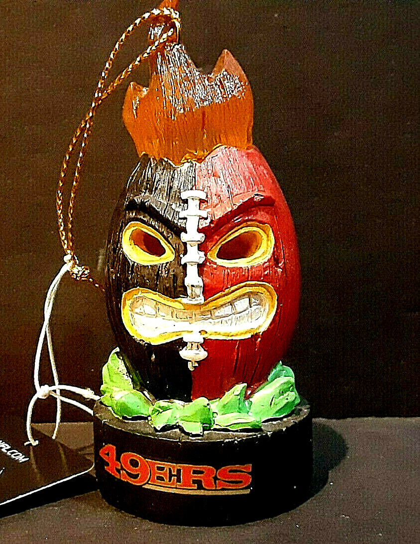 San Francisco 49'ers NFL LED Light Up 3.5" Tiki Ball Ornament Evergre ...