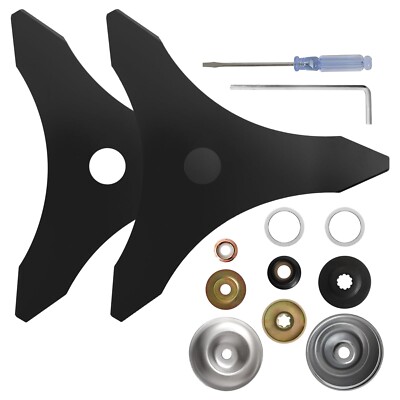 2Pcs 10"x3 Teeth Steel Weed Eater Blade for Husqvarna Stihl String ...