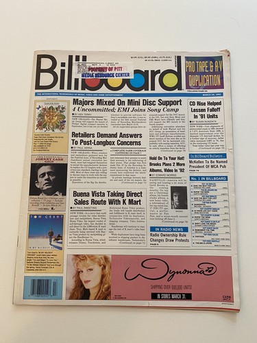 Billboard Magazine Tori Amos Michael Jackson March 28, 1992 EX-MT | eBay
