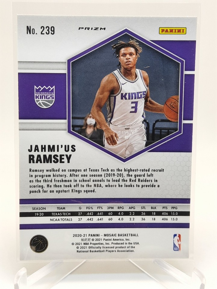 Jahmi'us Ramsey 2020-21 Panini Mosaic Reactive Orange Rookie RC #239 ...