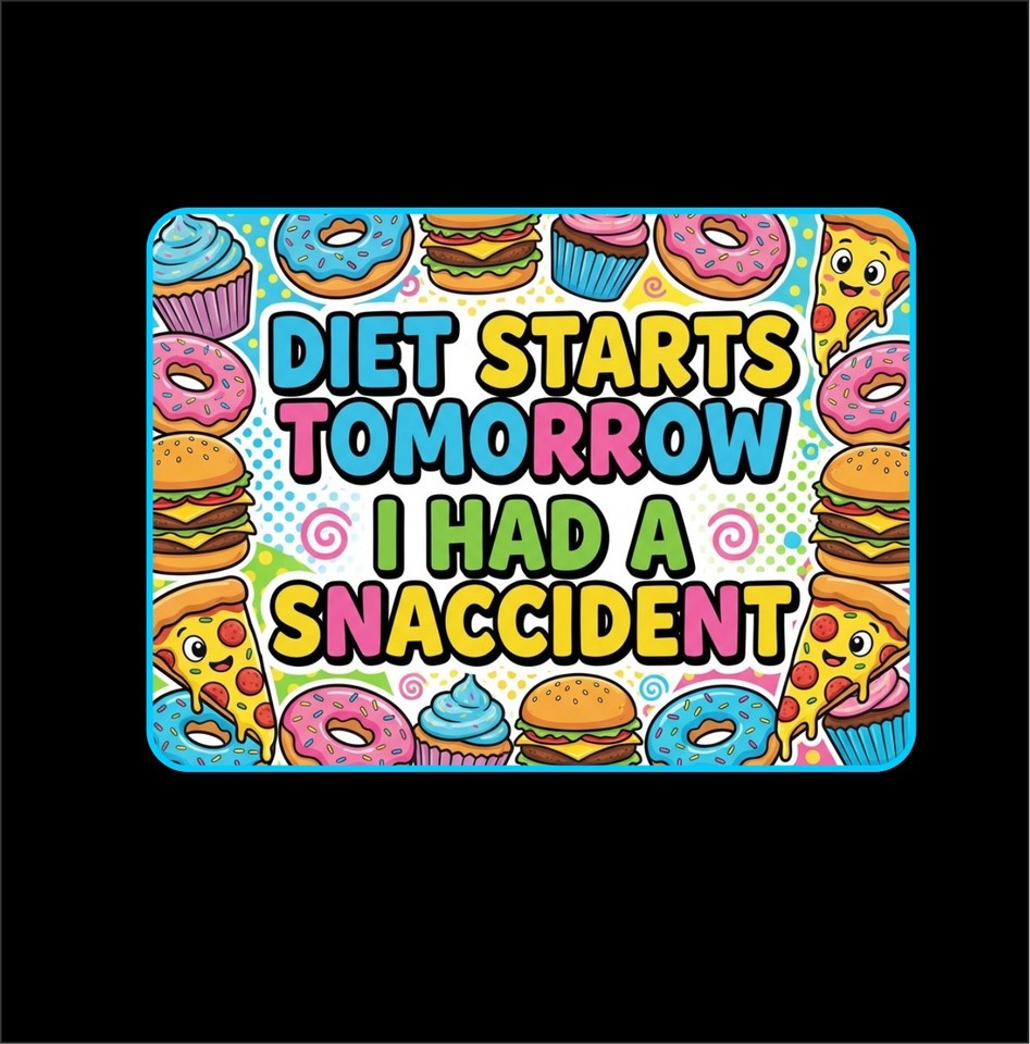Diet Plan T-Shirt Funny Starts Tomorrow Lifestyle Funny Unisex Cotton ...