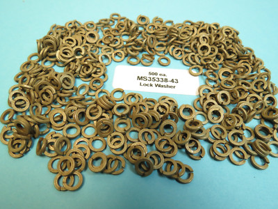 500 ea. MS35338-43 Aircraft Split Lock Washers For #10-32 Screws & AN3 ...