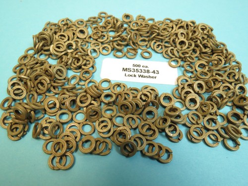 500 ea. MS35338-43 Aircraft Split Lock Washers For #10-32 Screws & AN3 ...
