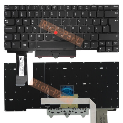 Swedish Backlit W/Trackpoint Keyboard for Lenovo Thinkpad E14 Gen1/R14 ...