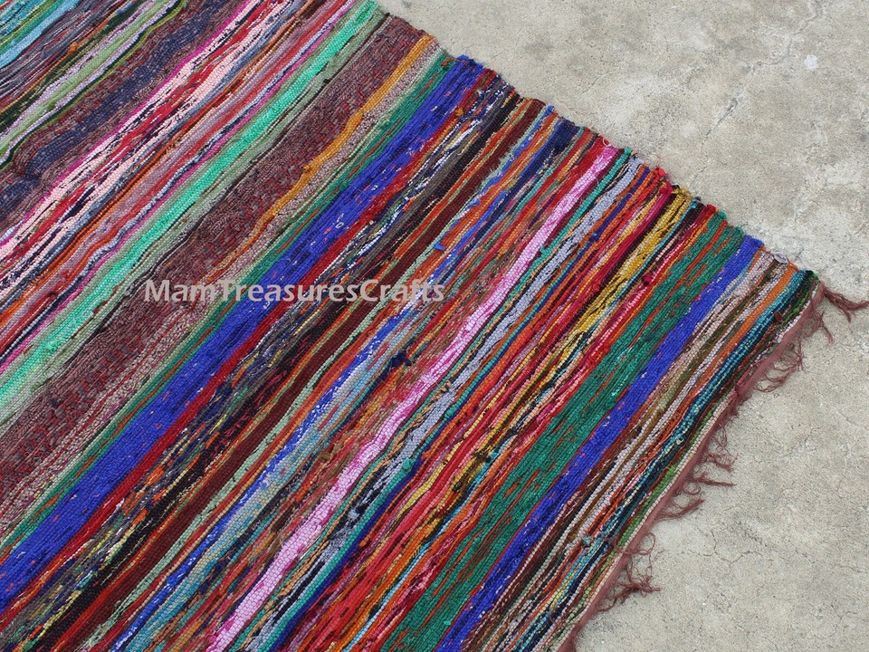 Chindi Rug Area Rag Rug Home Decor Bohemian Large Indian Carpet Floor ...