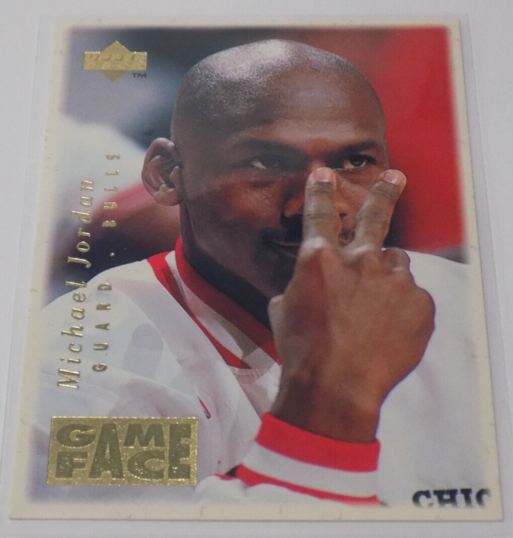 1996-97 Upper Deck Game Face Michael Jordan Card #GF2 Bulls HOF | eBay