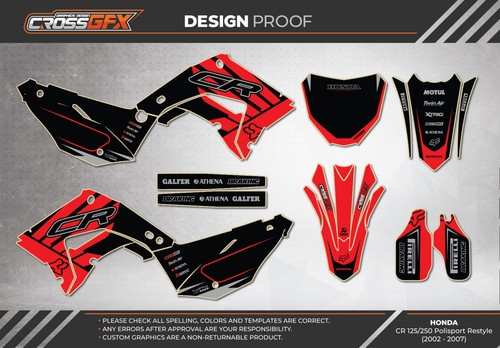 2002-2007 HONDA CR 125 250 Polisport Restyle Graphics Kit | Multicolor ...