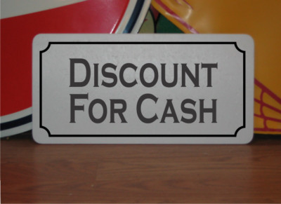 Discount for Cash Metal Sign | eBay