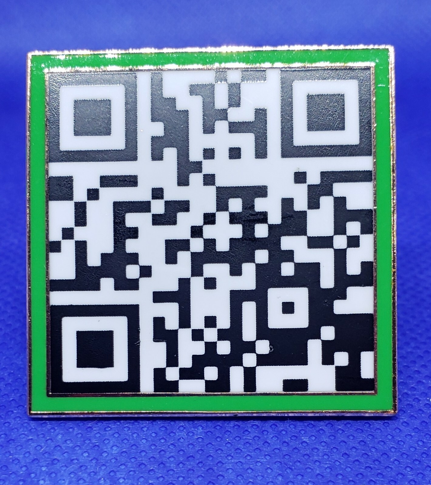 Rickroll QR Lapel Pin [1.5" Soft Enamel QR Code Pin] | eBay