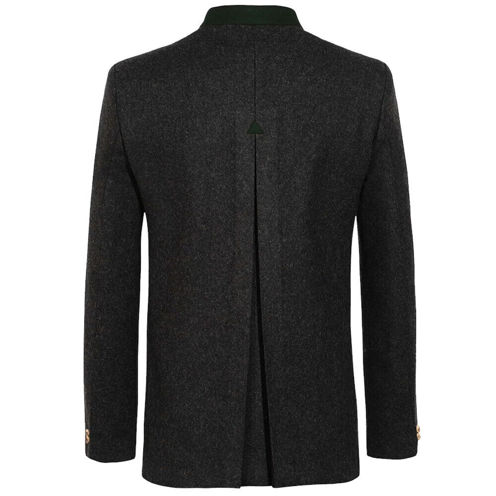 German Trachten Jacket Charcoal Grey Oktoberfest Lederhosen Bavarian ...