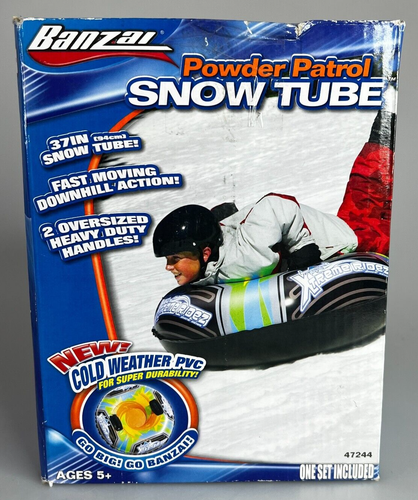 Banzai Snow Jammer Inflatable Snow Tube Sled 54" Solid Center 4 Oversized Handle 26753472444| eBay