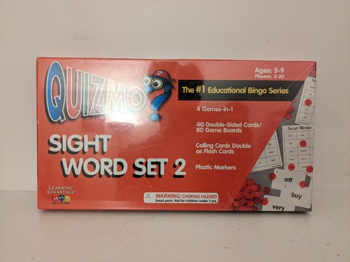 QUIZMO SIGHT WORD SET 2 BINGO SERIES GAME | eBay