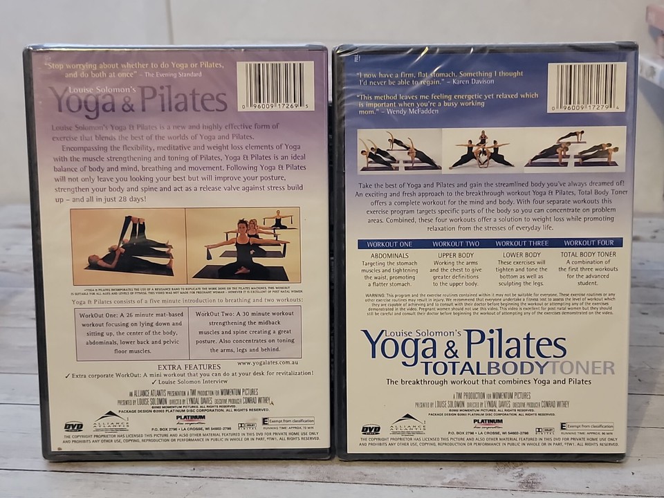 Louise Solomons ~ 2 Disc Set **Yoga Pilates - Total Body Toner** (DVD ...