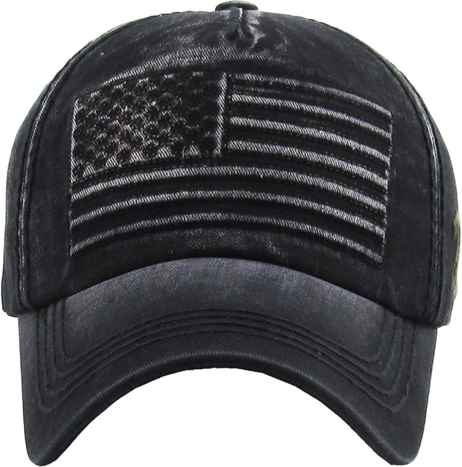 America USA Flag Vintage Distressed Hat Baseball Cap Washed Adjustable ...