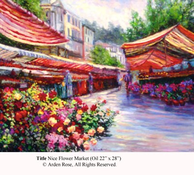 Giclee reproductions on canvas Nice Flower Market 28x22" | eBay