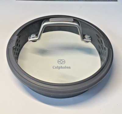Calphalon Replacement Strainer Lid 6" Glass And Silicon Rubber LID ONLY ...